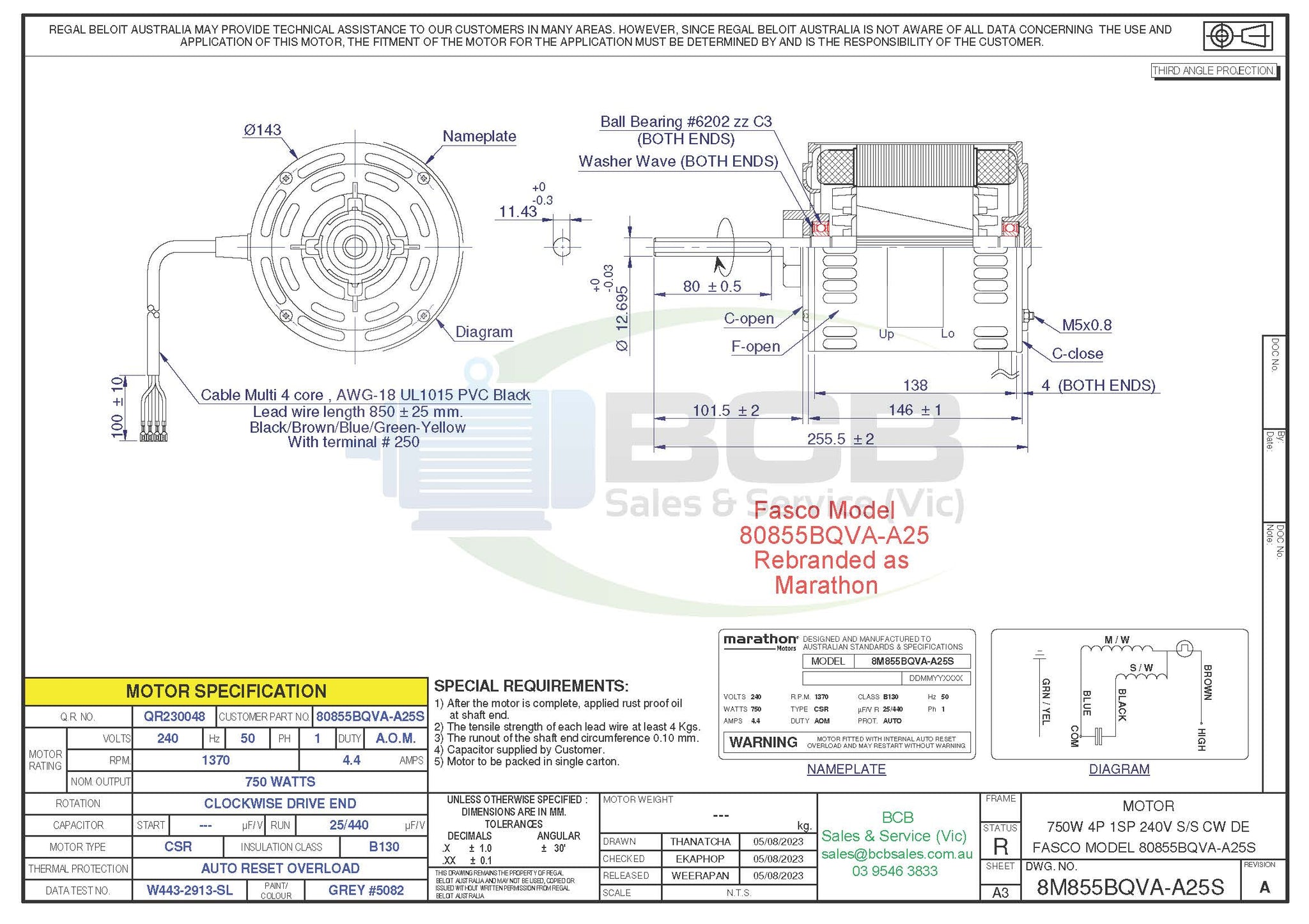 Evaporative Cooler Electric Motors
